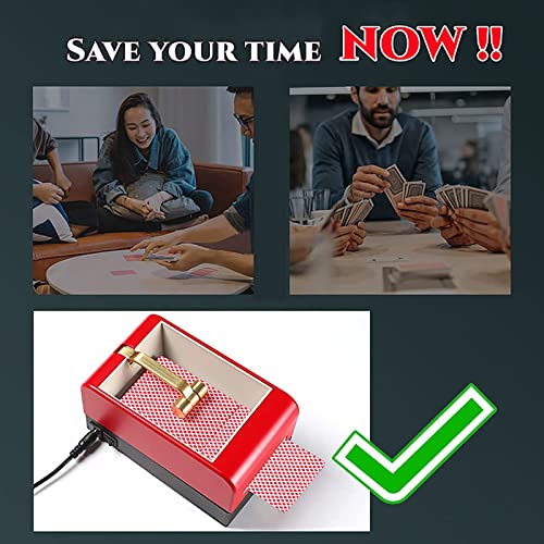 JAHURO Card Dealer, Smart Poker Card Shuffler, 360° Degree Rotating Licensing Machine, Suitable for 2-8 People Home Casinos Game, Not Shuffle Function