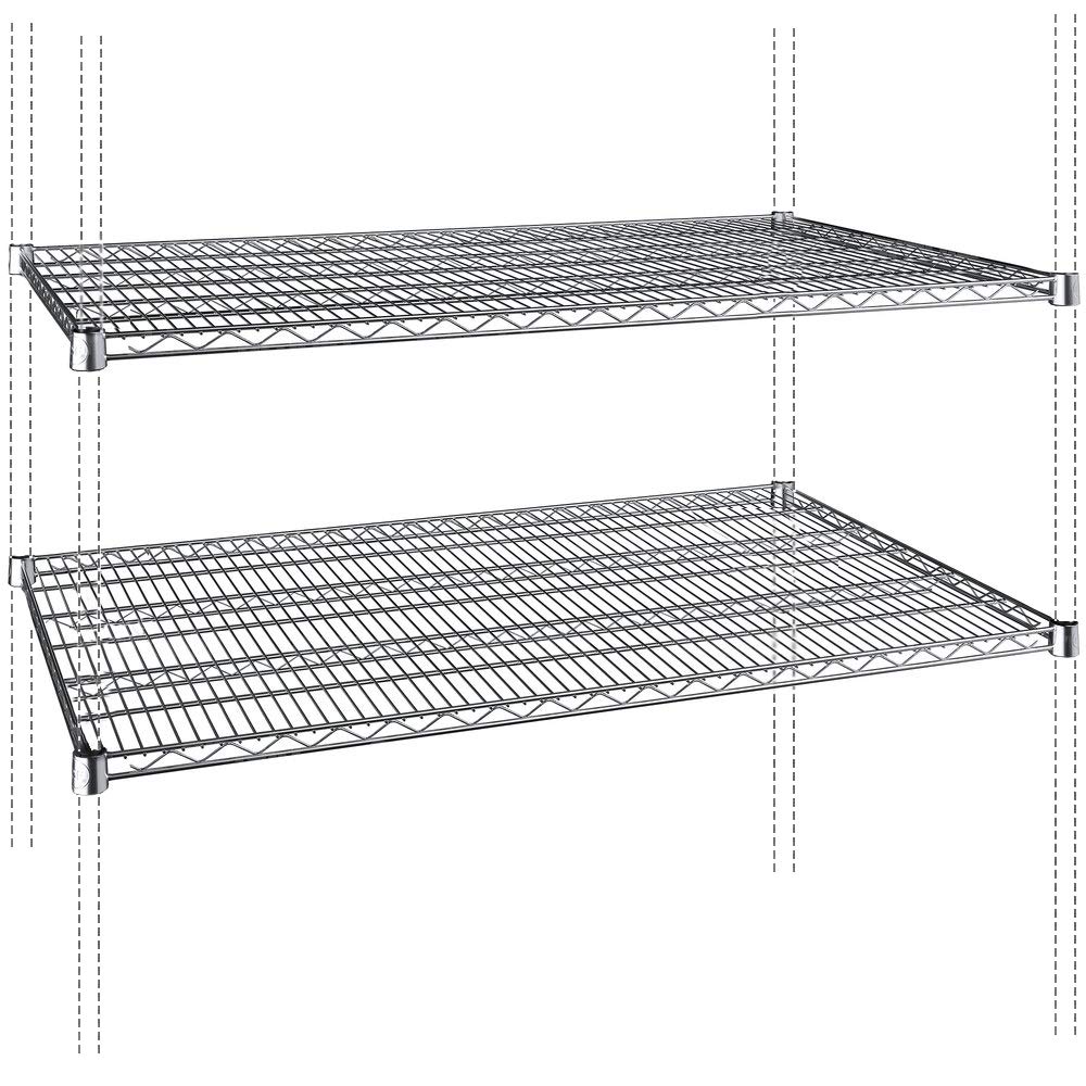 Regal Altair Chrome Wire Shelving |Pack of 2 Shelves| Heavy Duty NSF Storage Shelves (14''W x 24''L)