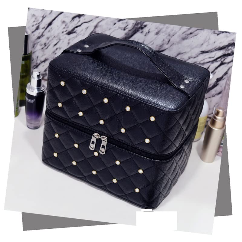 LEPSJGC Makeup Bag Cosmetic Box Women Casual Folding Travel Storage Case Large Capacity Suitcase