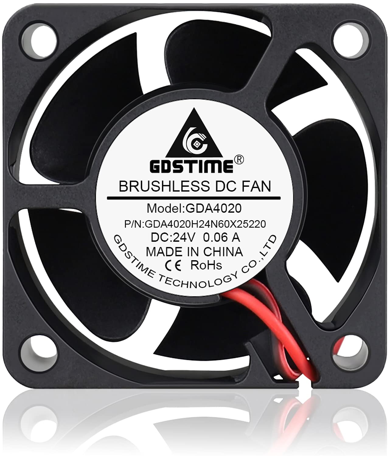 GDSTIME 40mm Brushless Cooling Fan, 40mm x 40mm x 20mm 24V Dc Fan 6000RPM