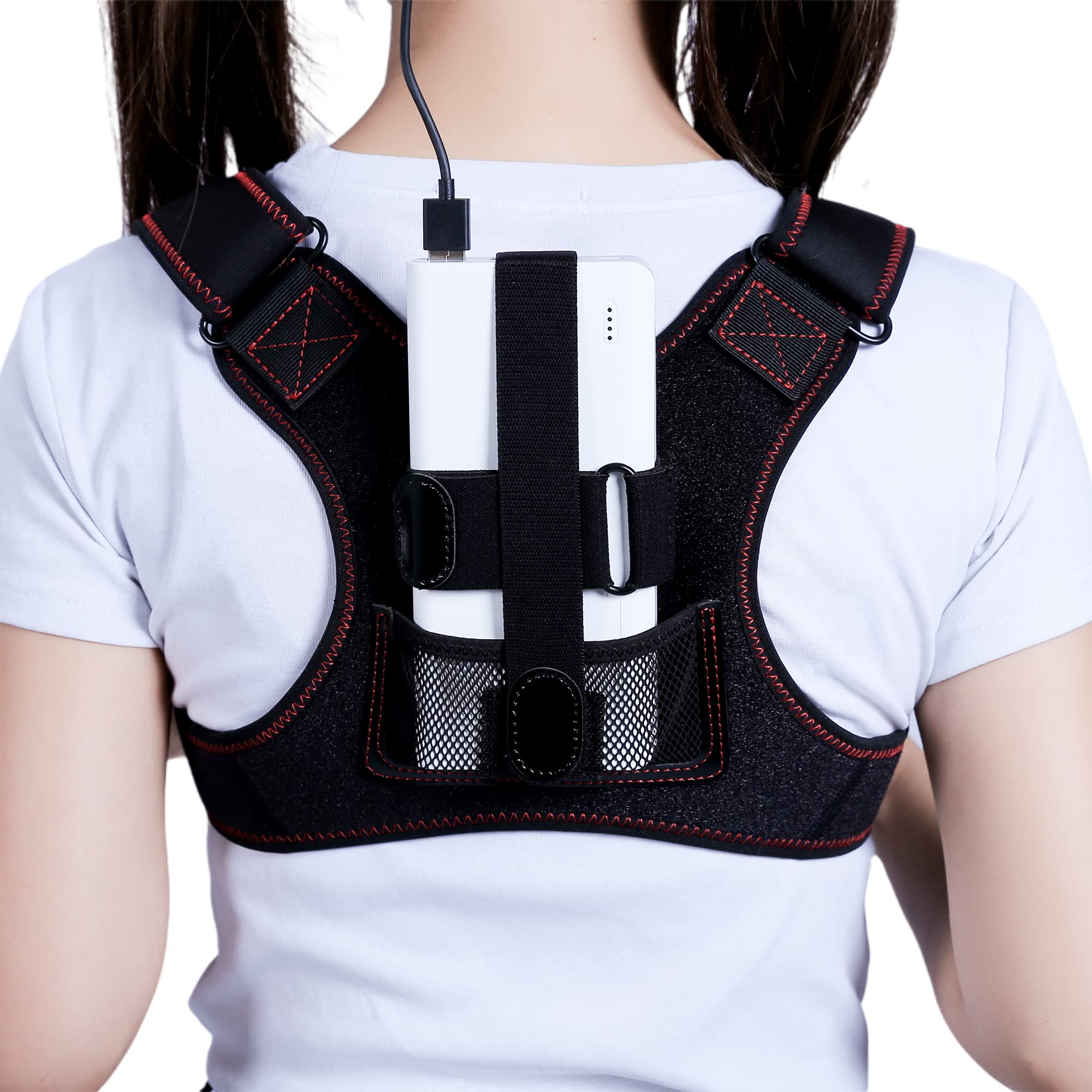 HZLucki Battery Back Brace Compatible with Oculus Quest 3/Quest 2/Quest Pro/Valve Index/Vision Pro and Other VR Head Strap, Adjustable Posture Corrector Enhanced Comfort Support for Men & Women