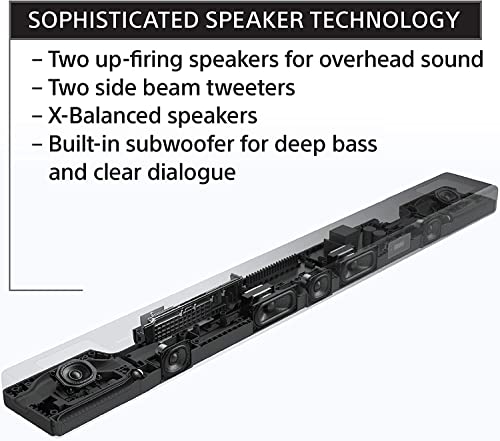 Sony HT-A5000 5.1.2ch Dolby Atmos Sound Bar Surround Sound Home Theater w/DTS:X & 360 Reality Audio, Work w/Alexa & Google Assistant + SA-SW5 300W Wireless Subwoofer + SA-RS3S Wireless Rear Speakers