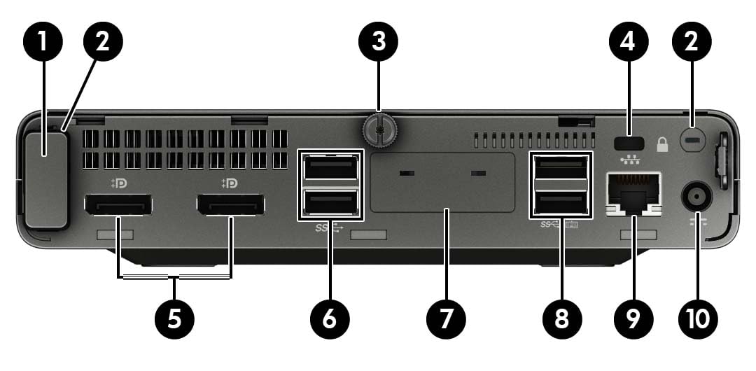 HP EliteDesk 705 G4 Mini Desktop Computer, AMD Quad-Core Ryzen 5 Pro 2400GE 3.2GHz, 8GB RAM, 256GB SSD, Windows 10 Pro (Renewed)