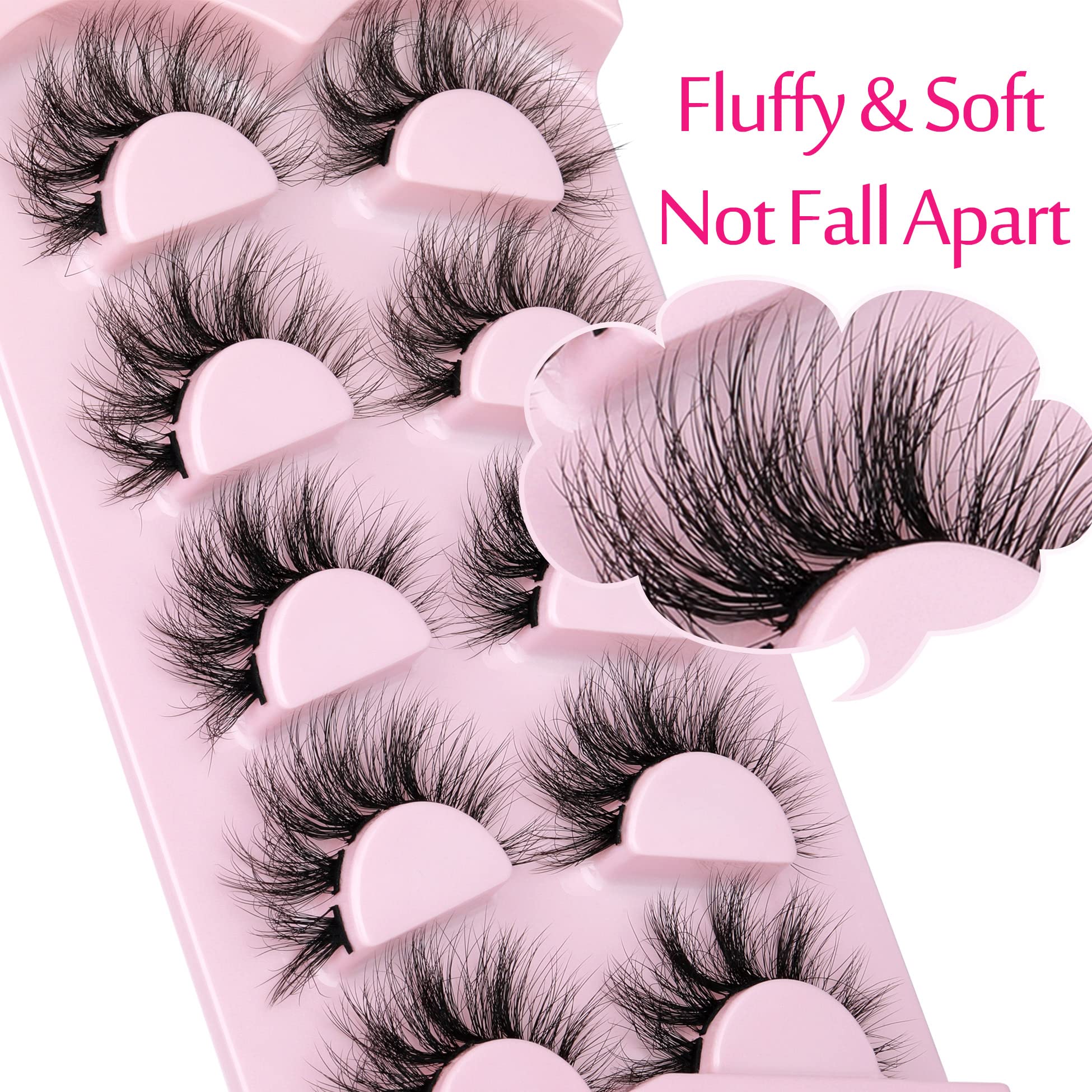 Lash Clusters Eyelash Wispy Lashes Mink Cluster Individual Eyelashes Extension Fluffy Natural Look False Eyelashes 6D DIY Eye Lashes by EYDEVRO (60 Clusters,14-18mm)