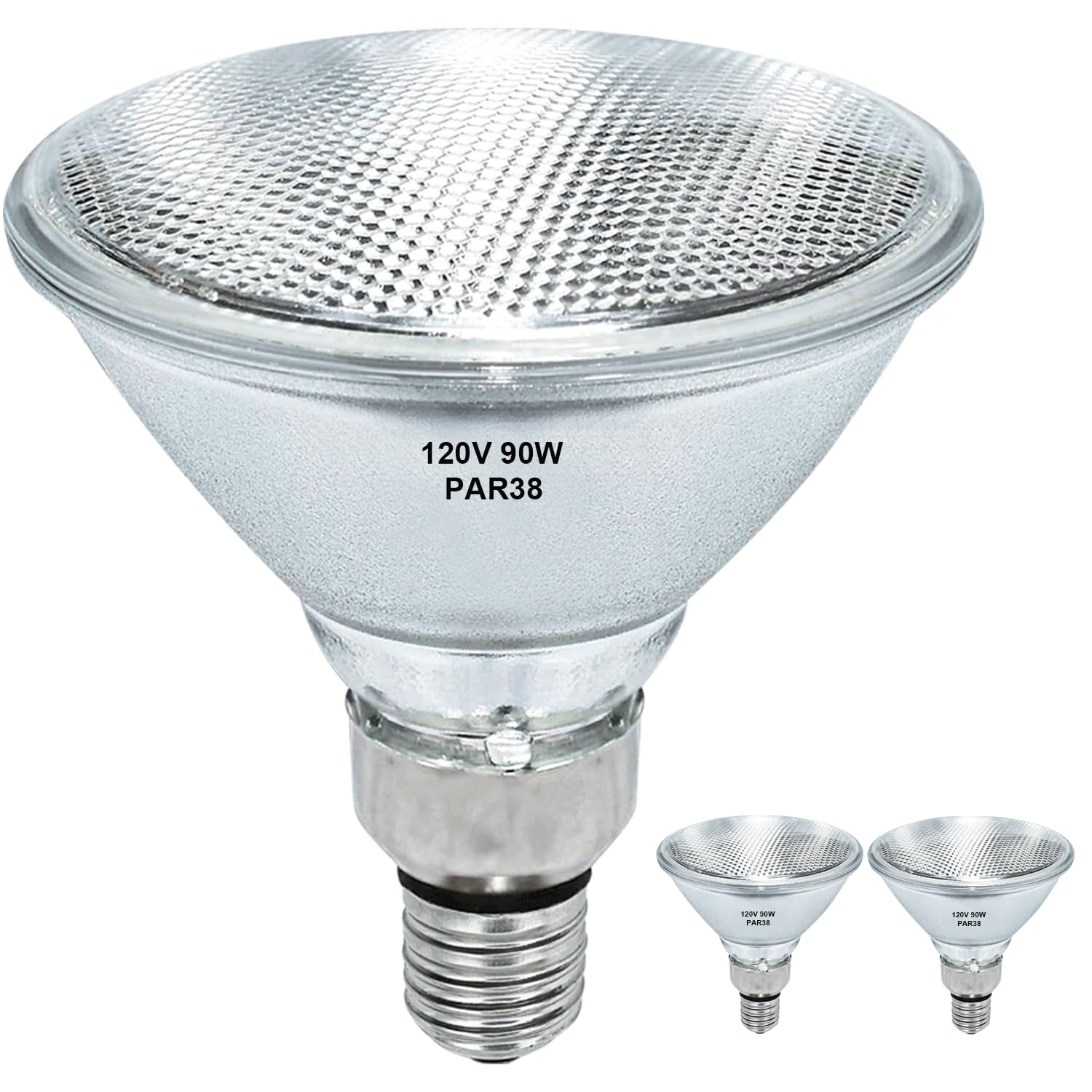 Lachesan PAR38 Halogen Flood Light Bulbs 2 Pcs, 90W Equivalent, 120V, E26 Base, 2700K Warm White Light for Indoor and Outdoor