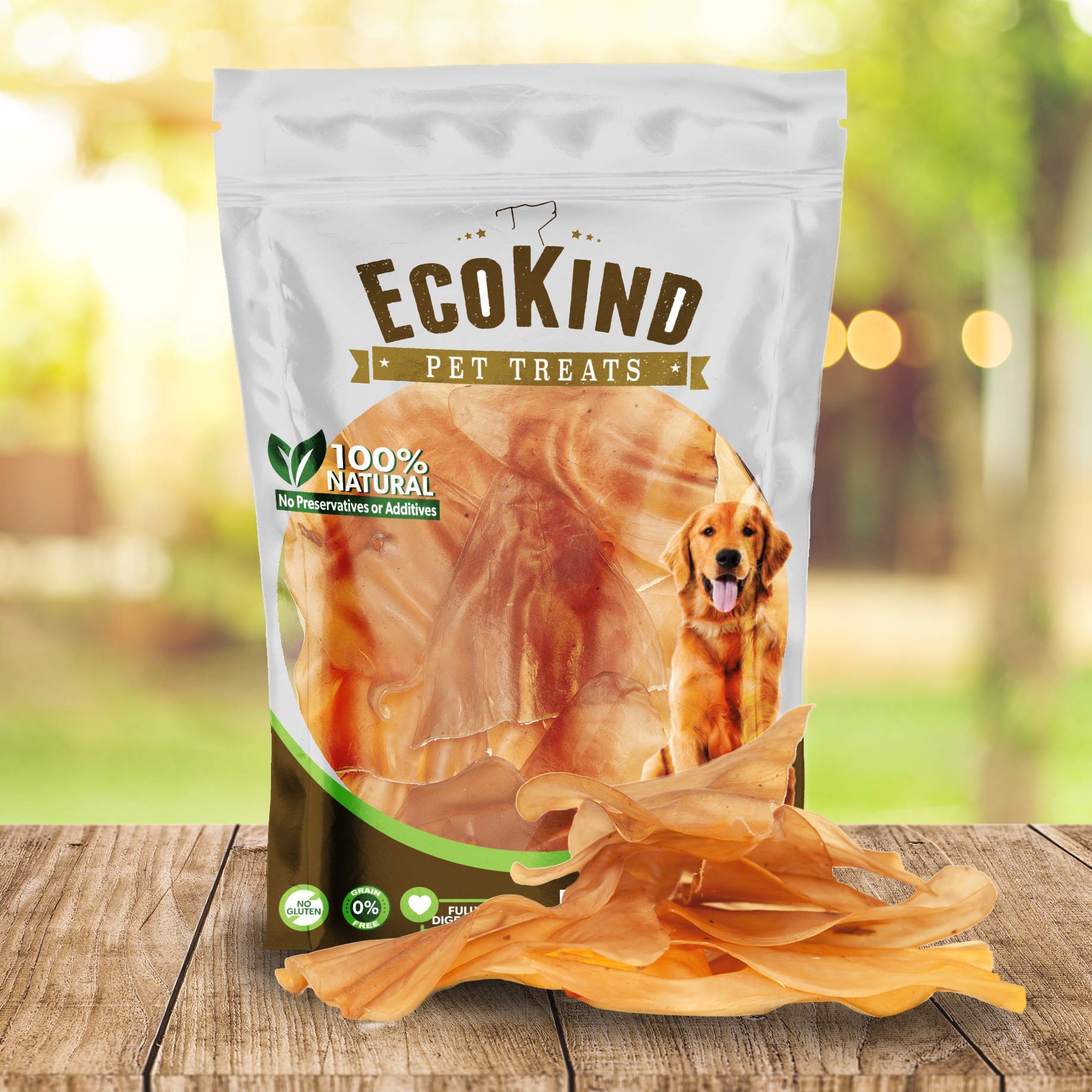 Yummy Dog Chews โ Premium Cow Ears for Dogs โ Long Lasting Pet Chew Treats โ Sourced from Grass Fed Cattle โ Rich Taste & Chewy Texture for All Breeds (6 Ears)