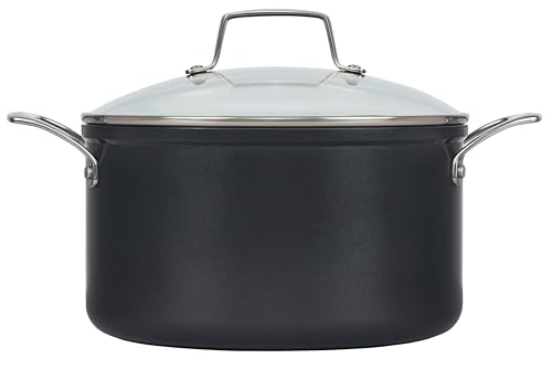 Le Creuset Essential Non-stick Ceramic Stockpot with Glass Lid, 6.3 qt.β