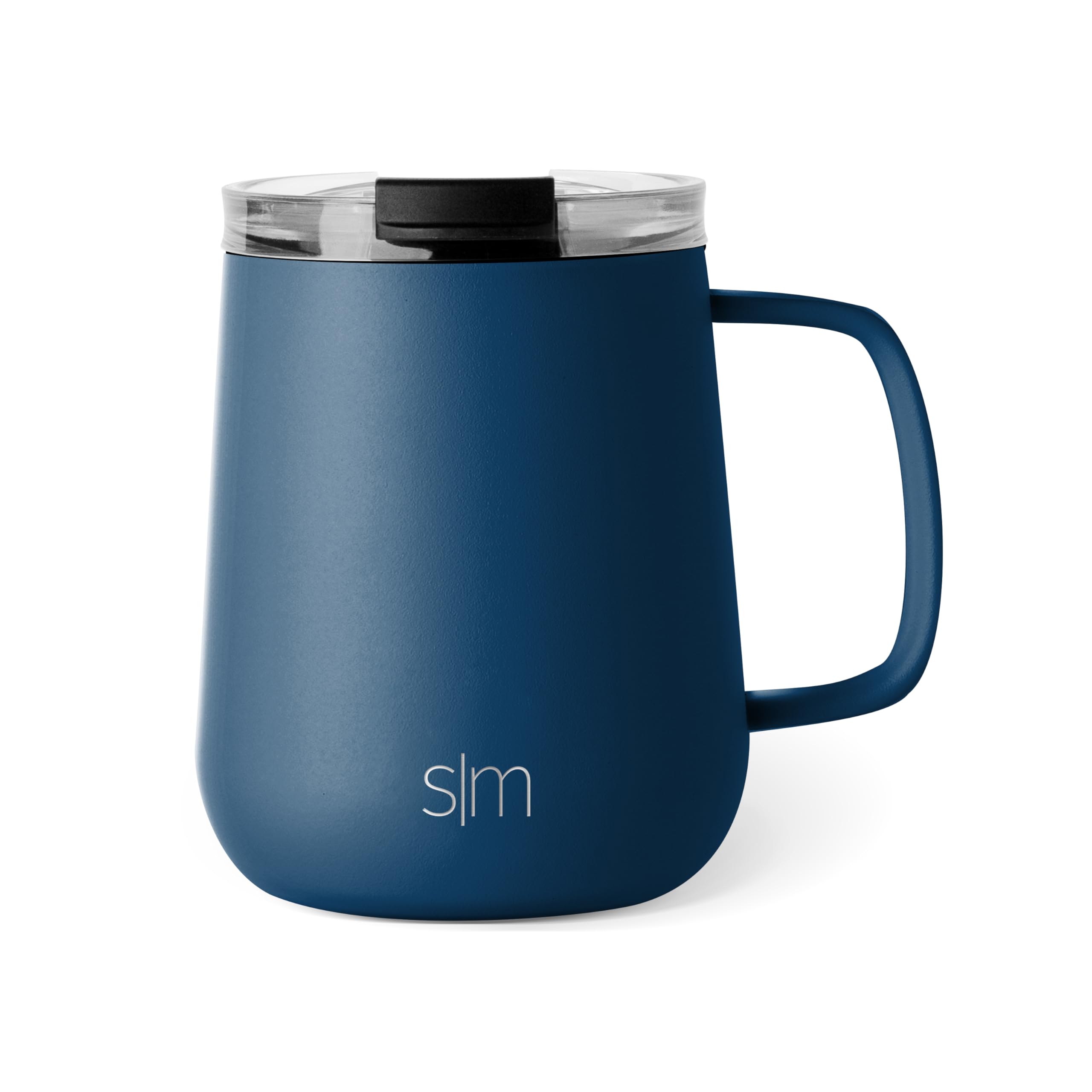 Simple Modern Travel Coffee Mug with Lid and Handle | Reusable Insulated Stainless Steel Coffee Tumbler Tea Cup | Gifts for Women Men Him Her | Voyager Collection | 12oz | Slumberland
