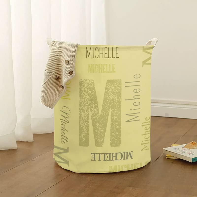 Personalized Laundry Baskets Name Retro Personalized Hampers Custom Laundry Basket with Name, Customized Dirty Clothes Hamper, Storage Basket