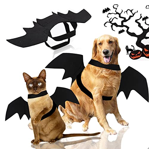 Pet Cat Clothes Cute Bat Wings for Halloween Party, Cat Costume for Kitten, Stitch Dog Costume for Small Dogs Dress Up Accessories