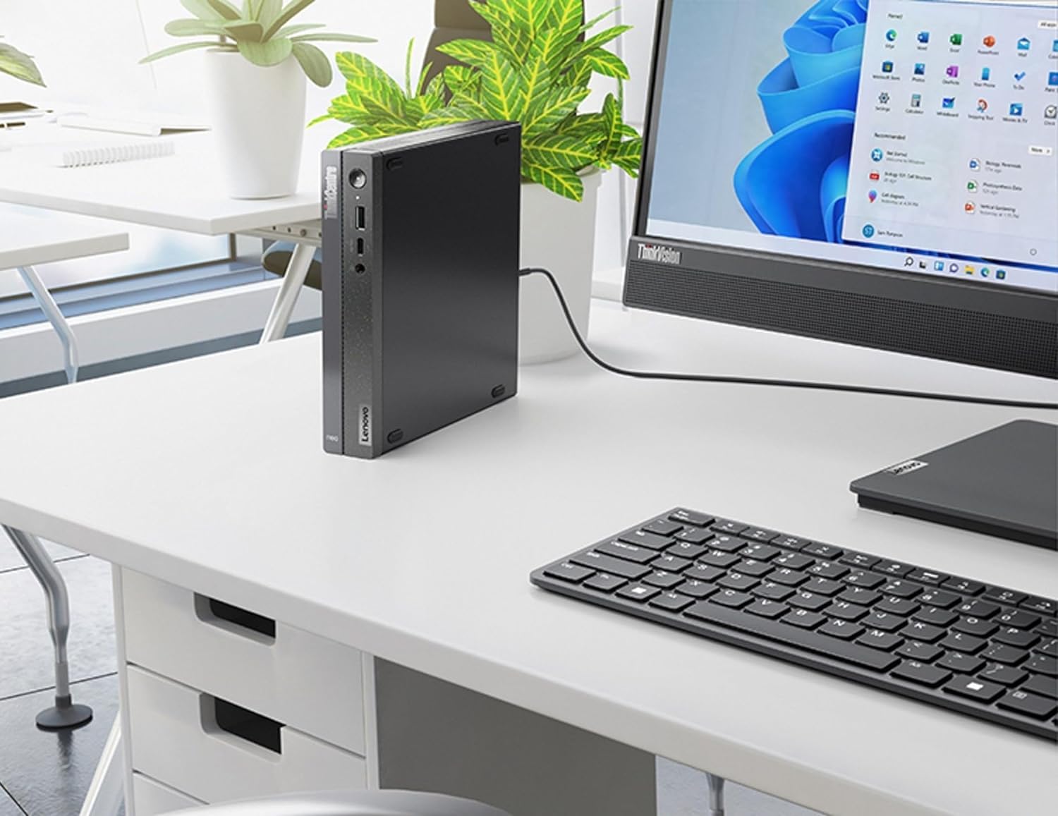 Lenovo ThinKCentre neo 50q Gen 4 Tiny 1L Business Mini Desktop Computer, 13th Gen Intel Octa-Core i5-13420H (Beat i7-1355U), 4GB DDR4 RAM, 1TB PCIe SSD, WiFi 6, RJ-45, Windows 11 Pro, venthear