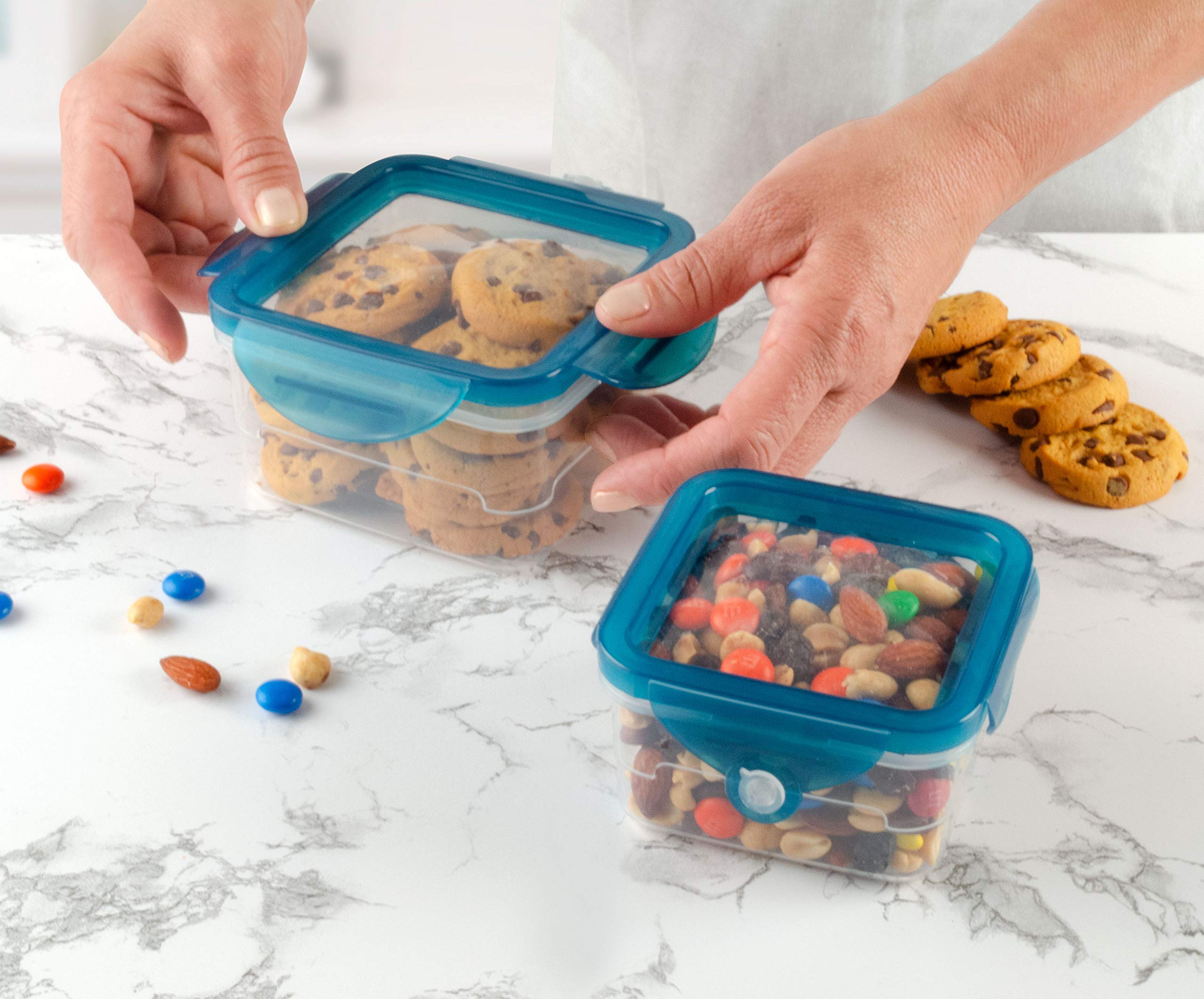 Handy Gourmet Flexi-Top Reusable Containers, BPA Free - Square, Set of 2