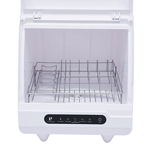 Portable Dishwasher Countertop 360° Spray Arms Mini Dishwasher with 5 Washing Programs Display Dishwasher for Apartments & Rvs(1200W)