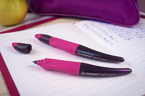 STABILO Handwriting Pen - EASYoriginal Holograph Right handed magenta, blue ink