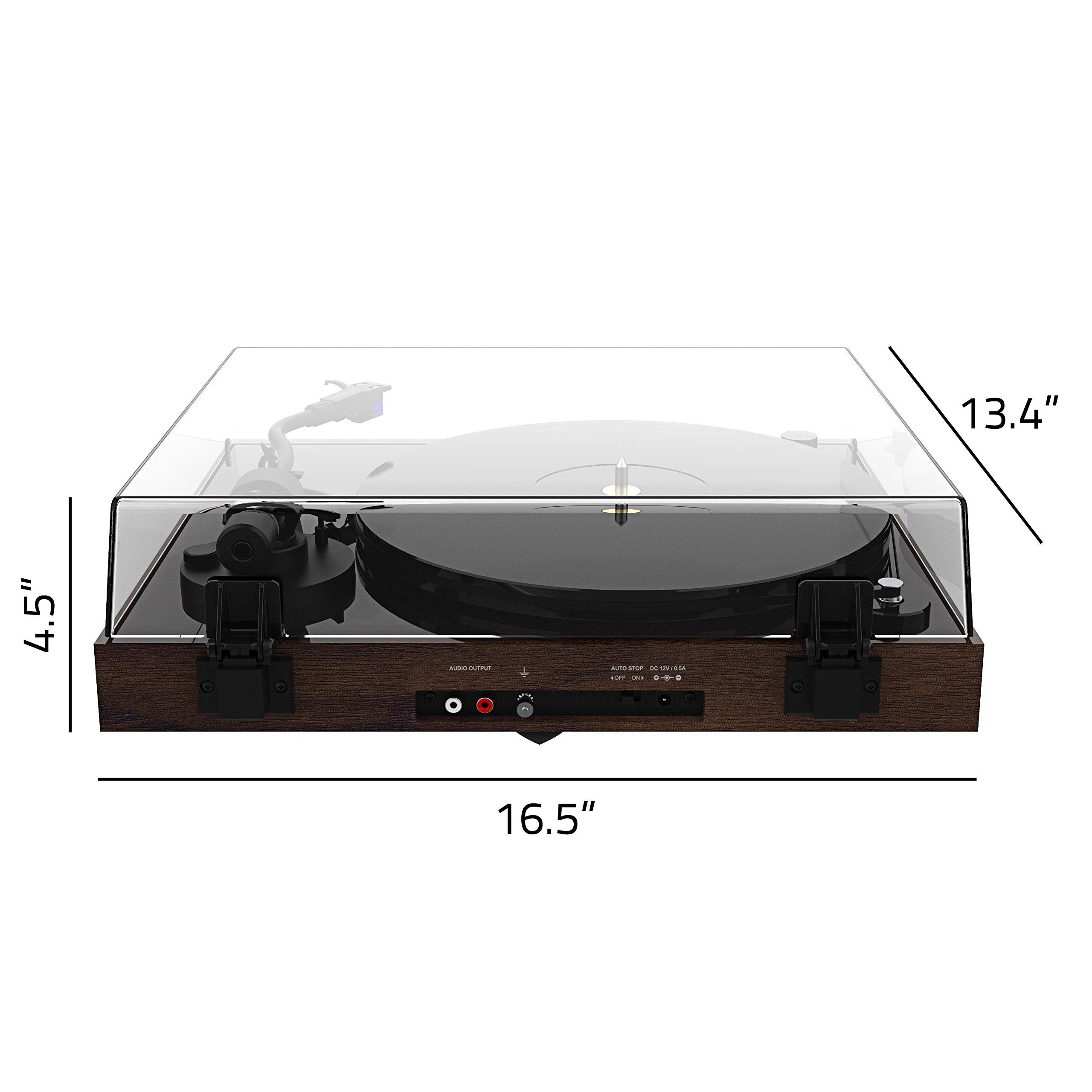 Fluance RT85N Reference High Fidelity Vinyl Turntable Record Player with Nagaoka MP-110 Cartridge, Acrylic Platter, Speed Control Motor, High Mass MDF Wood Plinth, Vibration Isolation Feet - Walnut
