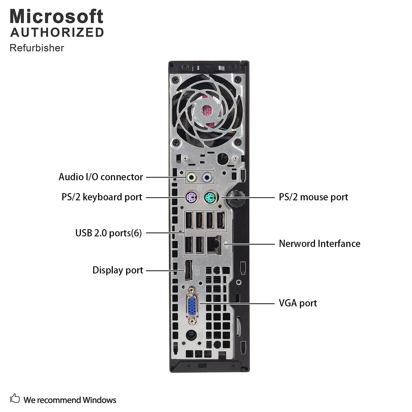 HP Elite 8200 Ultra Slim Desktop PC - Intel Core i5-2400S 2.7GHz 8GB 128GB SSD Windows 10 Professional (Renewed)
