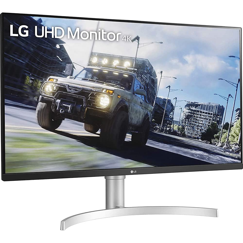 LG 32UN550-W 32" UHD 3840x2160 VA HDR10 AMD FreeSync Monitor Bundle with Deco Gear Wired Gaming Mouse and Deco Gear Large Extended Pro Gaming Mouse Pad