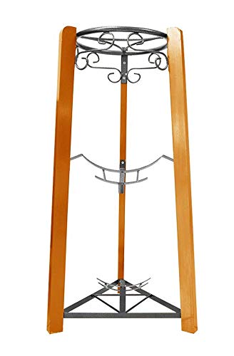 Goldwell Designs 3 Step Floor Metal Wood Stand (Dust Black)