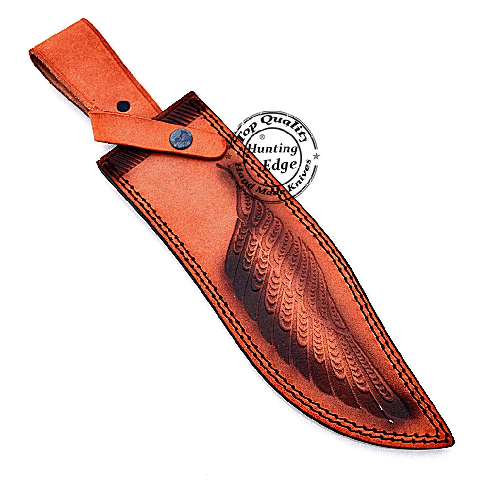 HE-815 Custom Handmade 15" Damascus Steel Hunting Knife, Perfect Grip, 100% Prime Quality