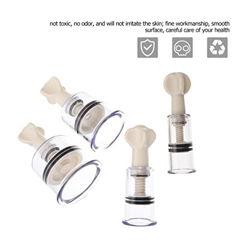 SUPVOX 4PCS Nipple Sucker Inverted Nipples Corrector Women Breast Suction Cup for Flat Nipples Breastfeeding Female Supplies