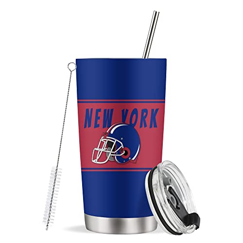 New York2 20 Oz Insulated Tumbler Coffee Mug Custom Name and Number Personalized Gift for Men Women Husband Fans