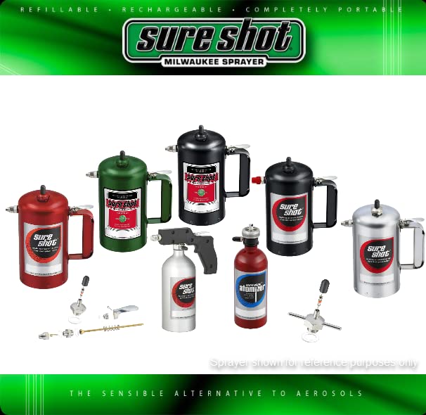 Sureshot A1000G 1 Quart Enameled Steel Sprayer - Industrial Grade, Lightweight and Portable Compressed Air Sprayer for Oil and Solvent-Based Materials - Durable Construction with Brass Nozzles - Made in USA Since 1932