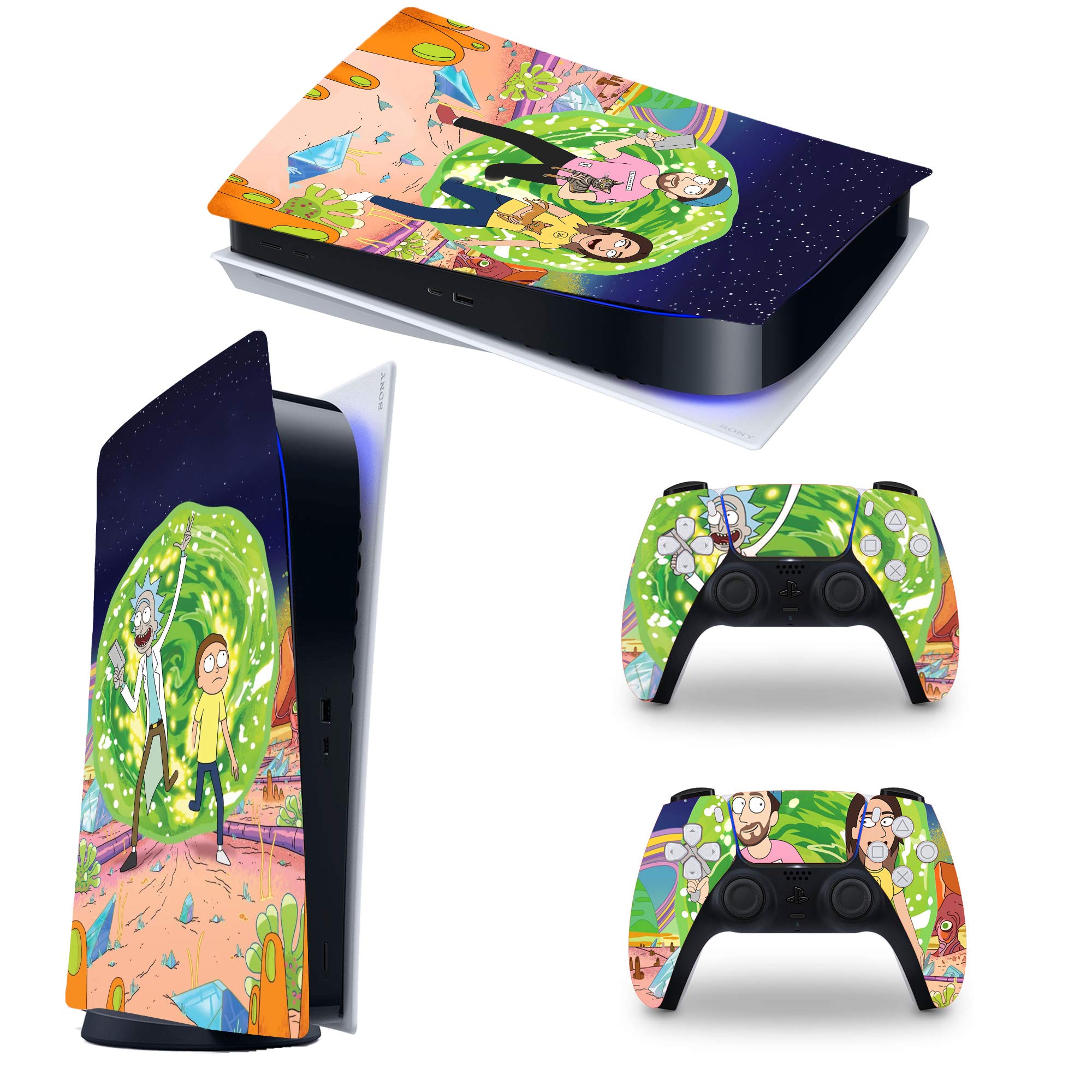Funny Cartoon Troll - PS5 Digital Edition Skin Console - PS5 Digital Edition Controller Skin Cover Vinyl Decal Protective