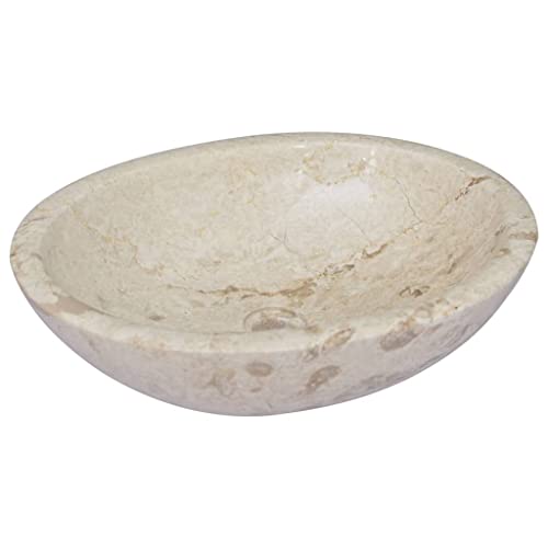 Sink Cream 20.9"x15.7"x5.9" Marble,Modern Marble Bathroom Sink: A Durable and Stylish Addition to Your Home Bath Fixtures,Bathroom Sinks