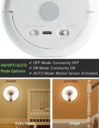 Searon Rechargeable Motion Sensor Night Light Kids, Under Cupboard Lights, Dimmable Cabinet Lights for Stairs Wardrobe Closet Bedroom Hallway Drawer Shed Toilet Garage