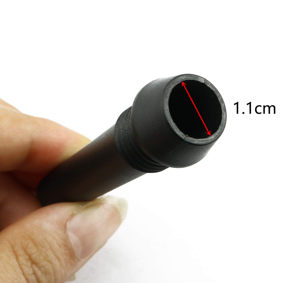 DZS Elec 2pcs Black Cemented Carbide Alpenstock Tip Alpenstock Accessories 8cm