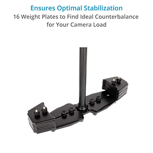 FLYCAM Redking Telescopic Handheld Camera Stabilizer w Dovetail Quick-Release for Video & Film Cameras up to 7kg / 15lb. 3-Axis Rotational Control, Easy Vertical Counterbalance. (FLCM-RK)