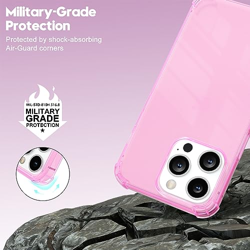 Svanove for iPhone 13 Pro Max Phone Case Clear Bumper, Transparent Cute Color, Thin Slim Soft Silicone Flexible TPU Trendy Cover for Women Girl Aesthetic, Protective Shockproof, Light Pink