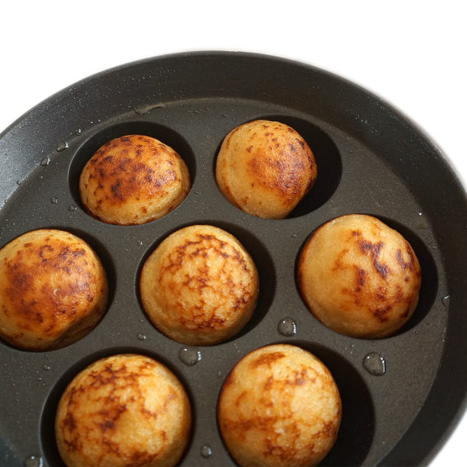 G & D Non Stick Appam Pan Appam Maker 7 Pits Appam Maker Appam Pan Patra Non Stick Appam with Stainless Steel Lid