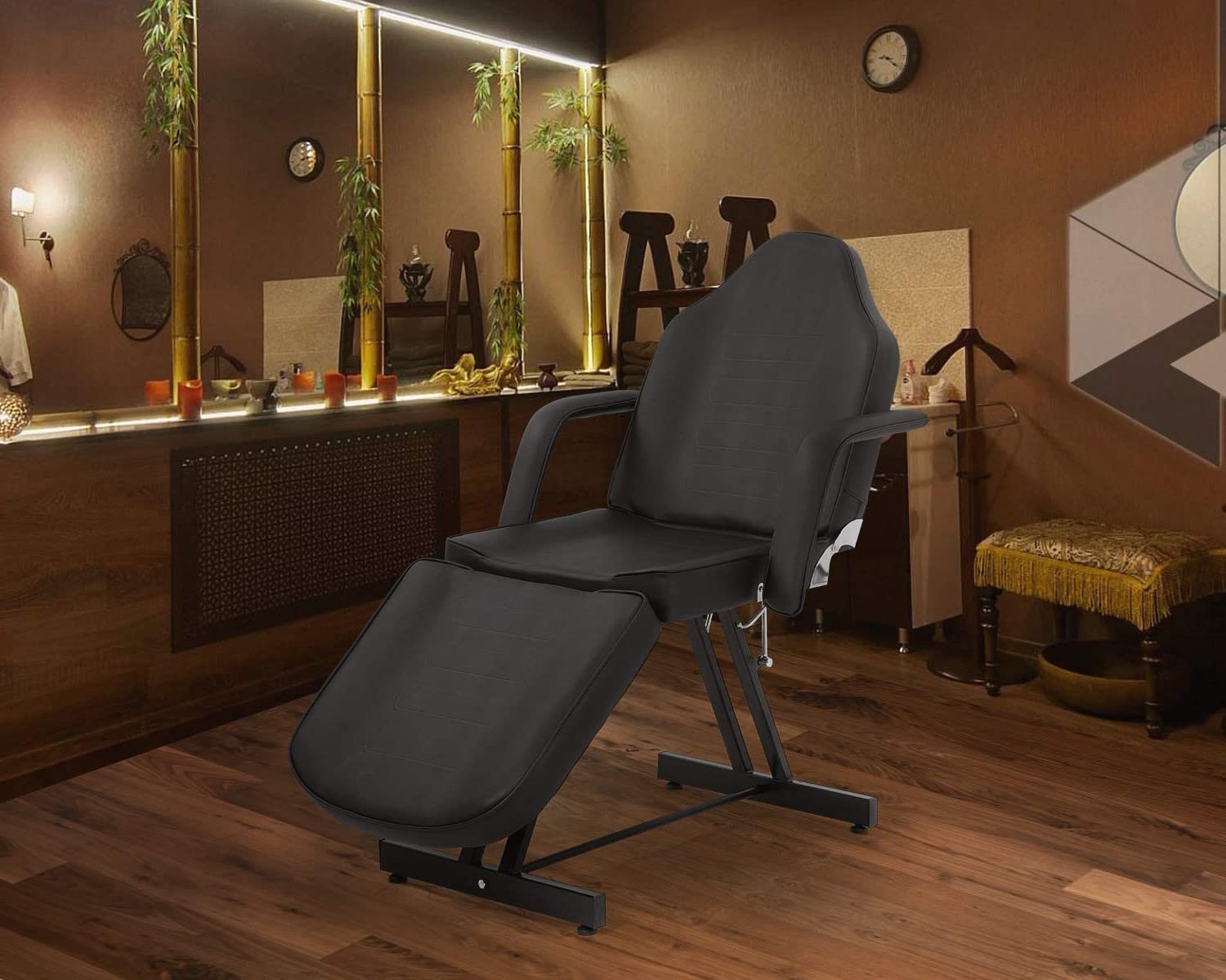 Multipurpose Massage Table Spa Salon Hair Salon Chair Tattoo Chairs72 Inch Long,Adjustable Folding Massage Equipment,Black