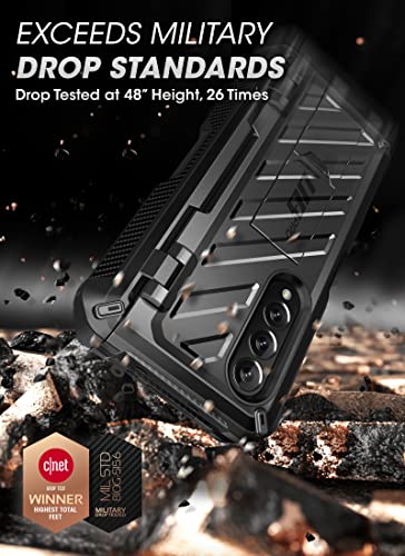 SUPCASE Unicorn Beetle Pro Case for Samsung Galaxy Z Fold 4 5G (2022), Full-Body Dual Layer Rugged Case with Built-in Screen Protector & Kickstand & S Pen Slot (Black)