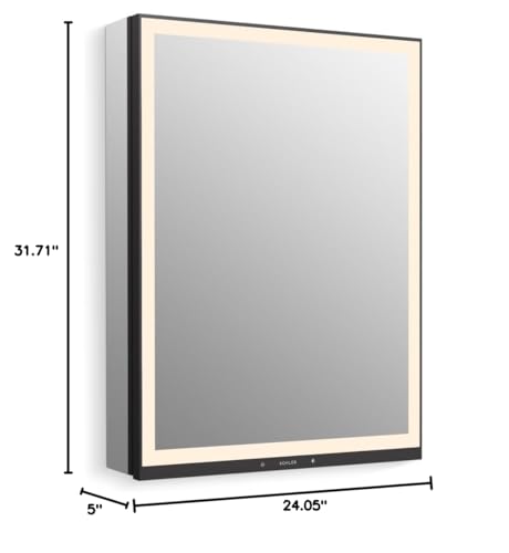 KOHLER K-33690-R-NA Collage Lighted Medicine Cabinet, 24" x 32", Right-hinged, 24 x 32