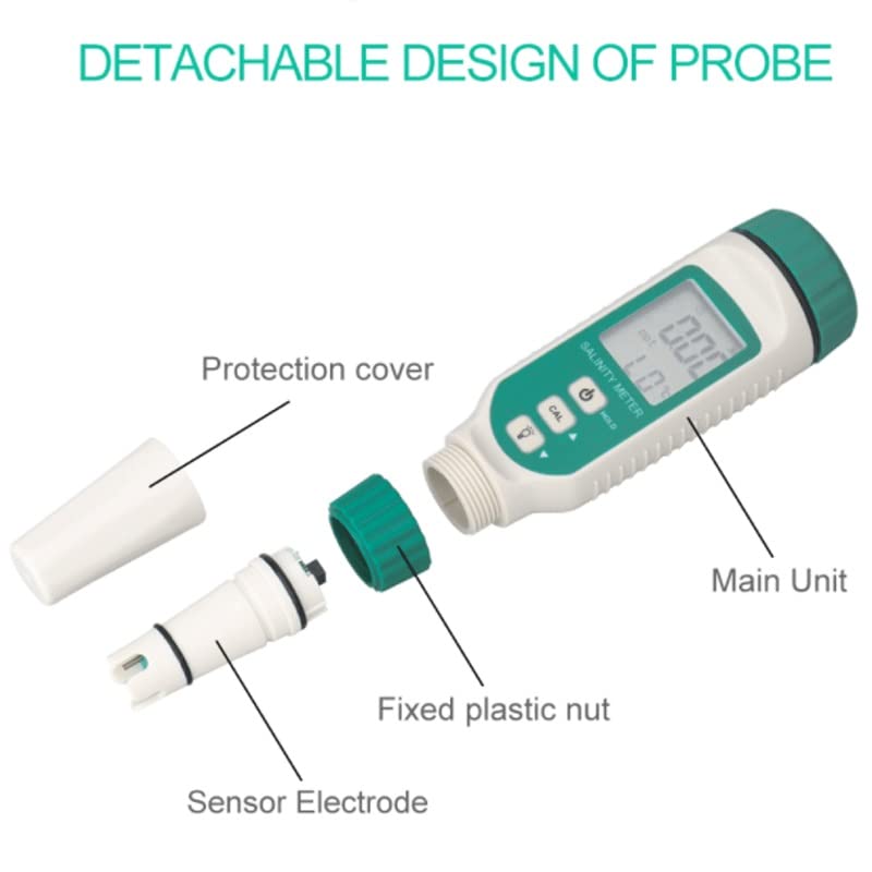 LHLLHL Digital Salinity Meter Tester Pen Food Beverages Salt Content Water Quality Test Aquarium Seawater Meter Measurement Salinometer
