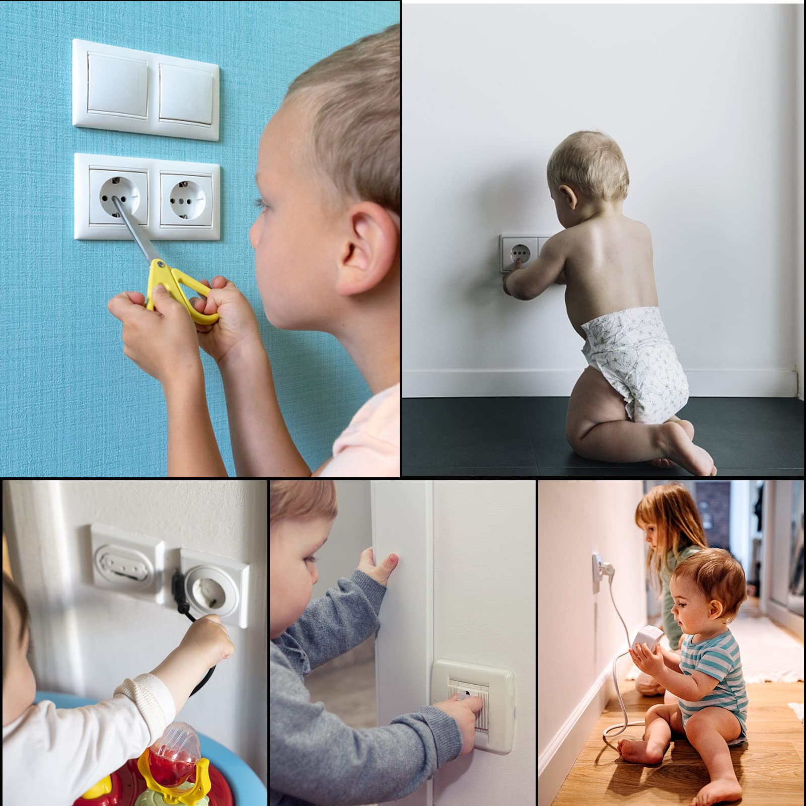 Jenbode Outlet Covers Baby Proofing, 10 Pack Safe & Secure Electric Plug Protectors, Sturdy Childproof Socket Covers for Home & Office, Easy Installation, Protect Toddlers & Babies (10 Pcs)