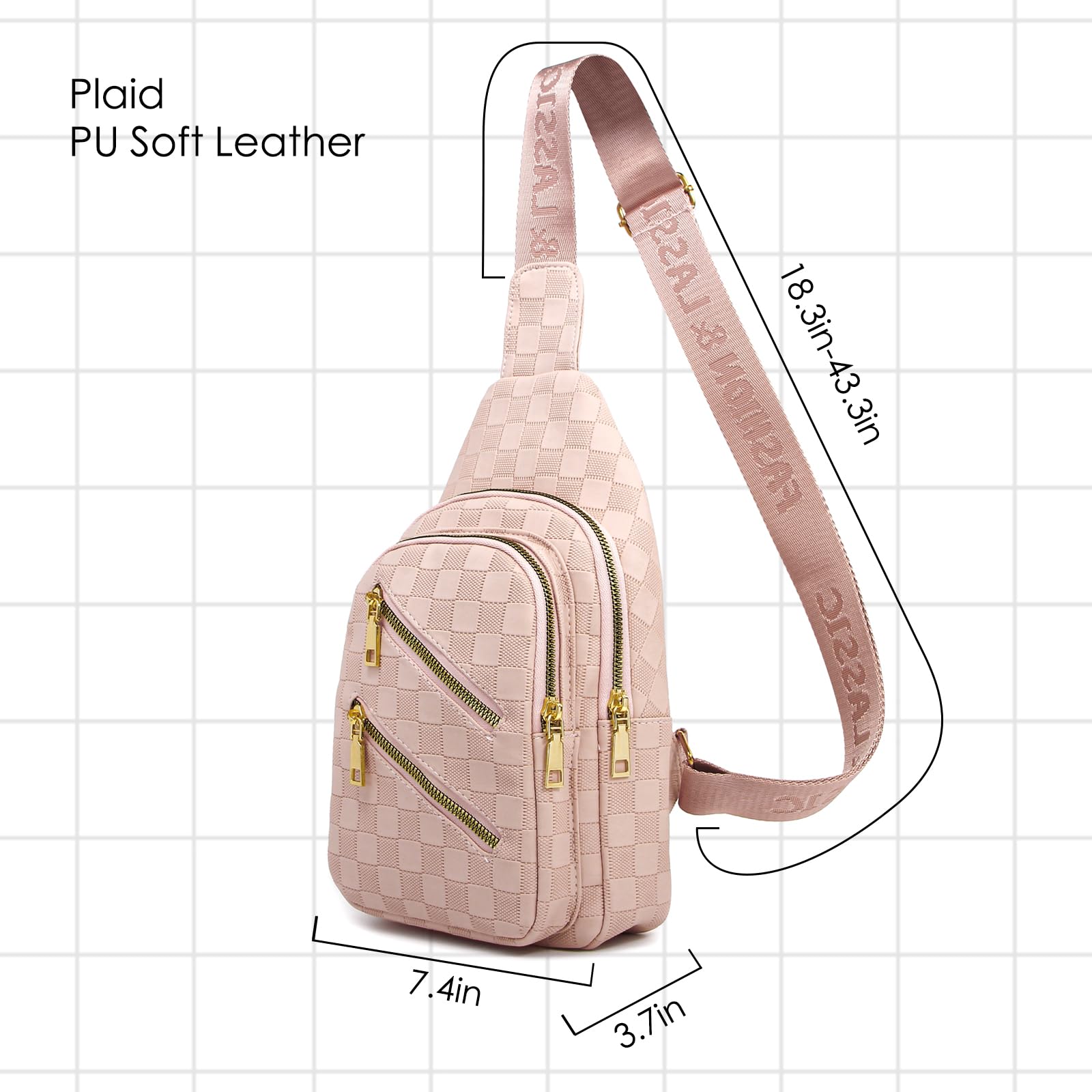 Felomdep Sling Bag for Women, Small Vegan Leather Casual Crossbody Bag Daypack Backpacks,Pink