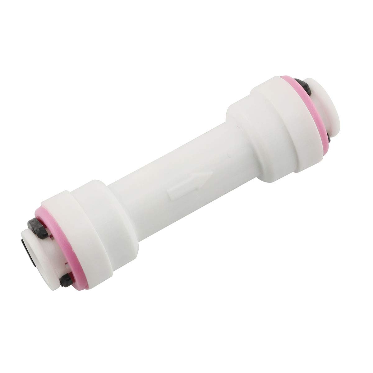 E-outstanding 2pcs 1/4" Tube Push Fit Straight Quick Connect Check Valves Reverse Osmosis Aquarium System Plastic Pipe Connector
