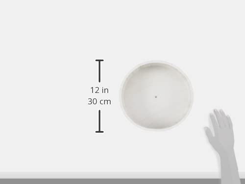 iDesign Renewable Paulownia Wood Collection Tall Turntable Organizer, 10.5" x 4" x 10.5", White Wash