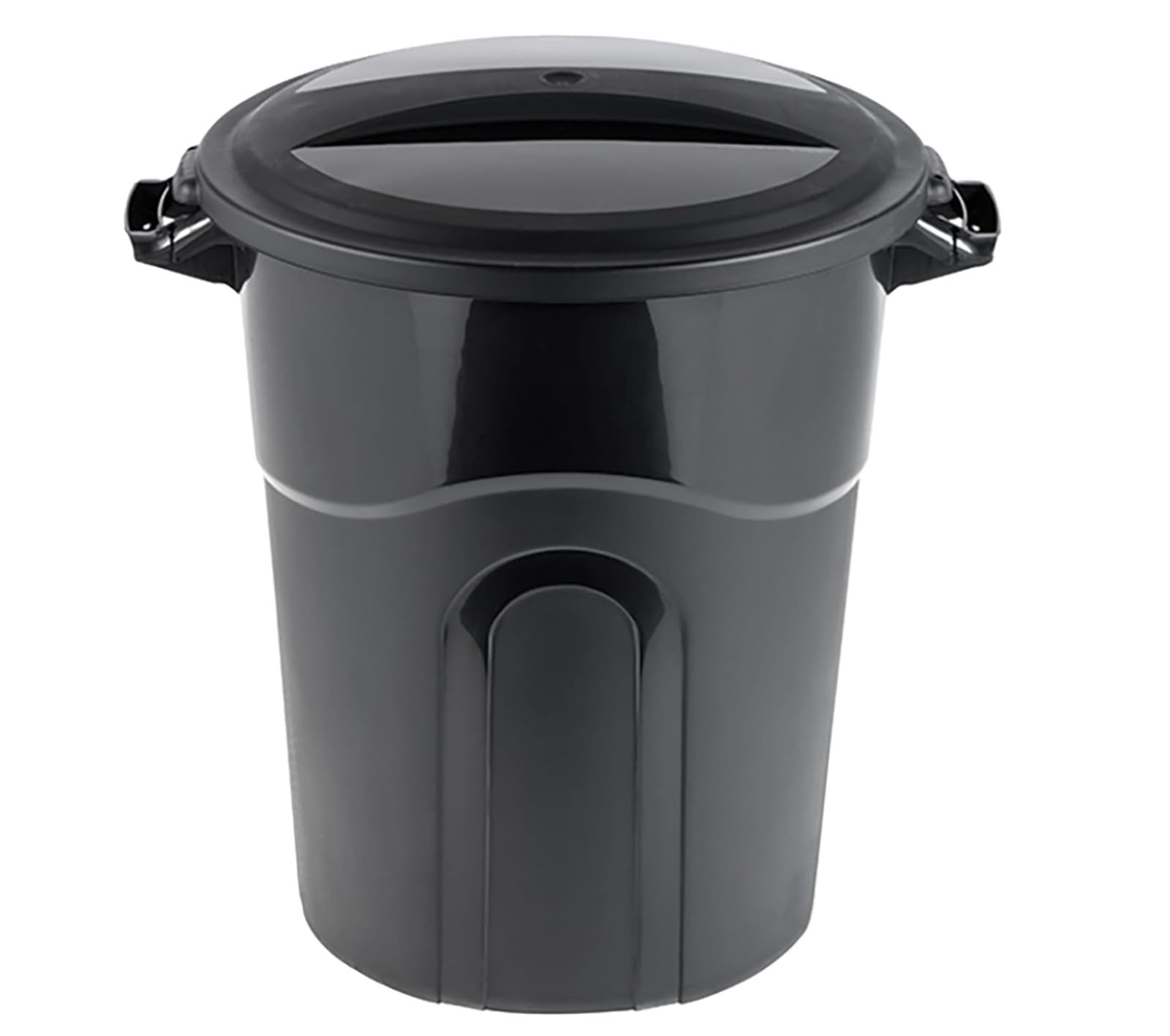 Outdoor Garbage Can, 20 Gallon Outdoor Trash Can with Click Lock Lid, Heavy Duty Plastic Garbage Can, Perfect Backyard, Deck, Patio, Office or Garage Trash Can, Black