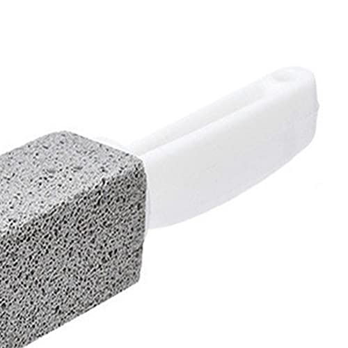 EBTOOLS 2pcs Pumice Stone Toilet Bowl Cleaner Efficient Toilet Bowl Cleaner Brush, Curved PP Handle, for Tiles, BBQ Grills