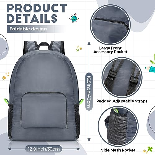 Eccliy 50 Pack Backpacks in Bulk 17 Inches Back Pack for Boys Girls Lightweight Student Outdoor School Bookbags (Gray)