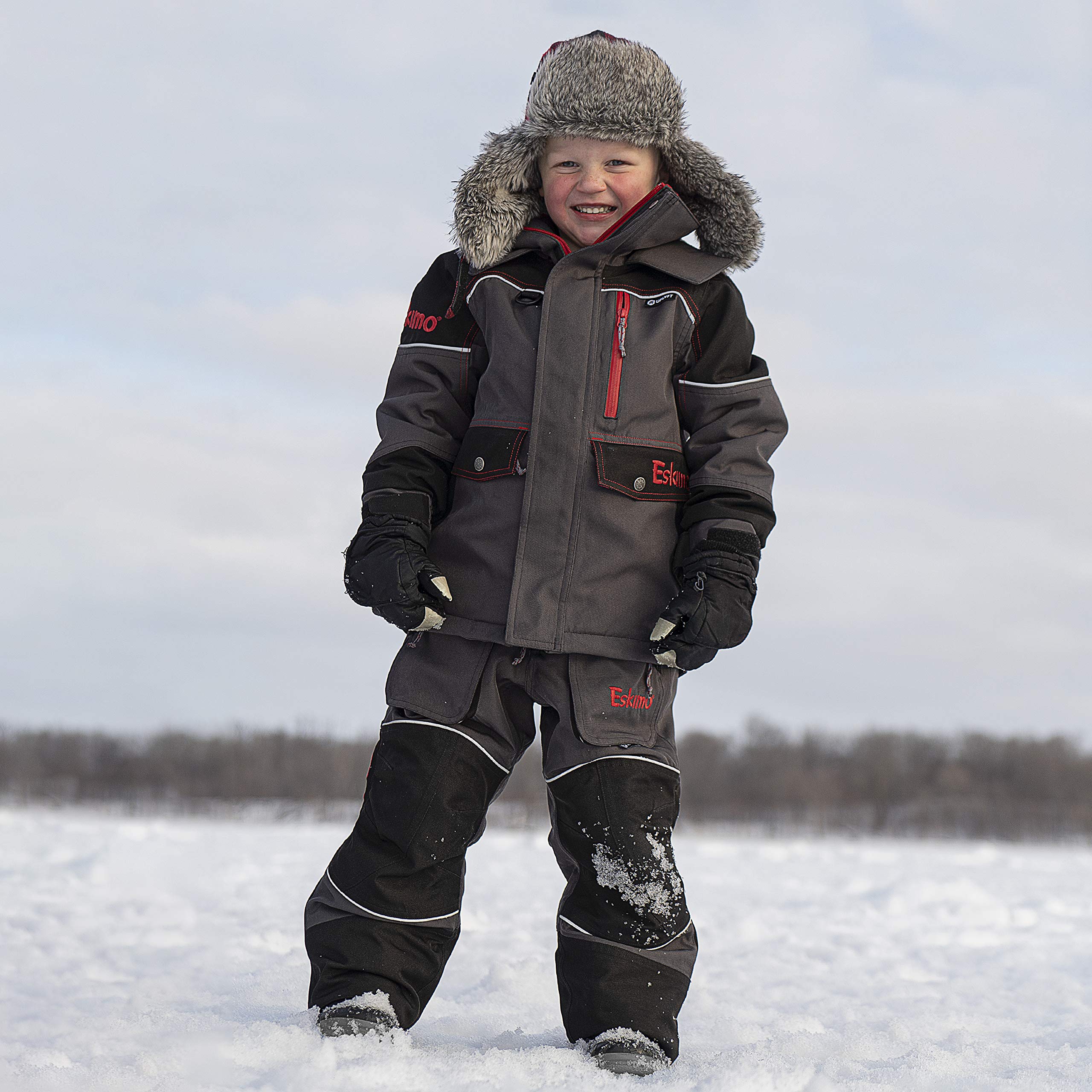 Eskimo Youth Keeper Bibs, Gray, Medium