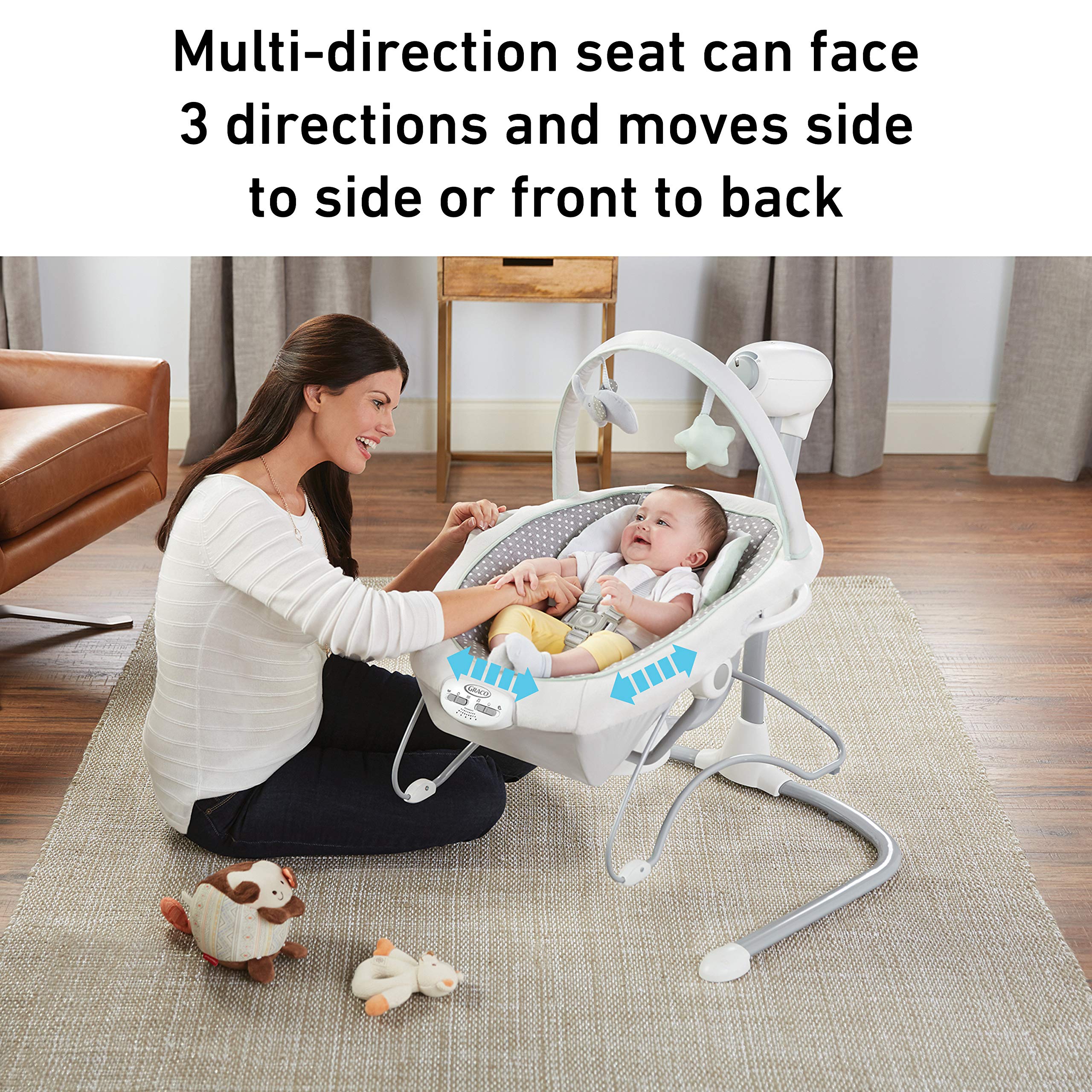 Graco Soothe 'n Sway LX Baby Swing with Portable Bouncer, Camila