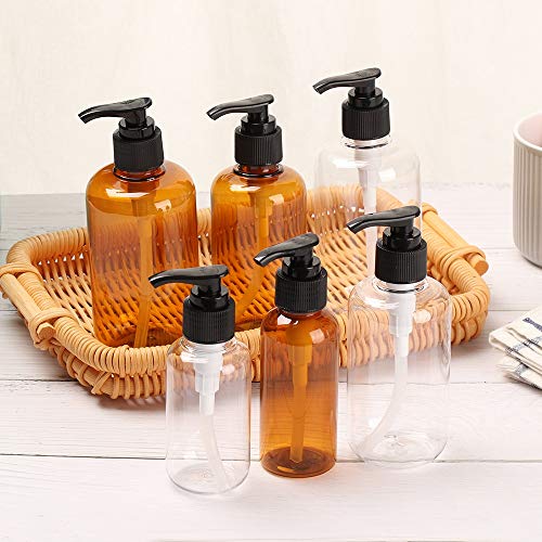 FKJLUN Soap Dispenser Pump 100/200/300ML Foaming Bottle Liquid Soap Whipped Mousse Points Bottling Shampoo Lotion Shower Gel Foam Pump Bottles Travel Hand Lotion Bottle (Color : 300ml Transparent)