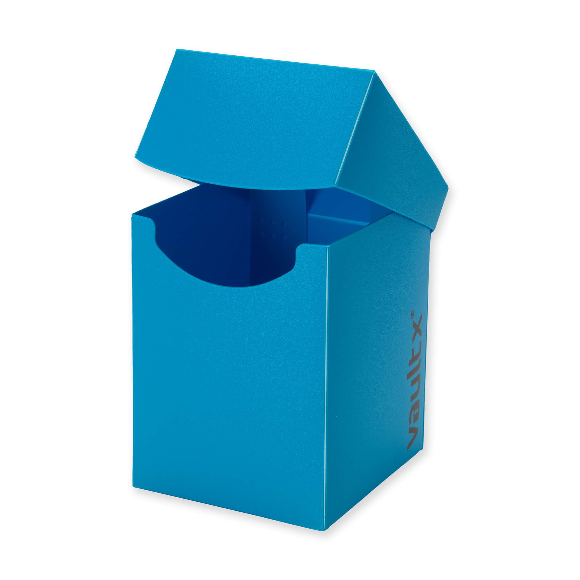 Vault X ® Deck Box and 150 Black Card Sleeves - Large Size for 120-130 Sleeved Cards - PVC Free Card Holder for TCG (Blue)