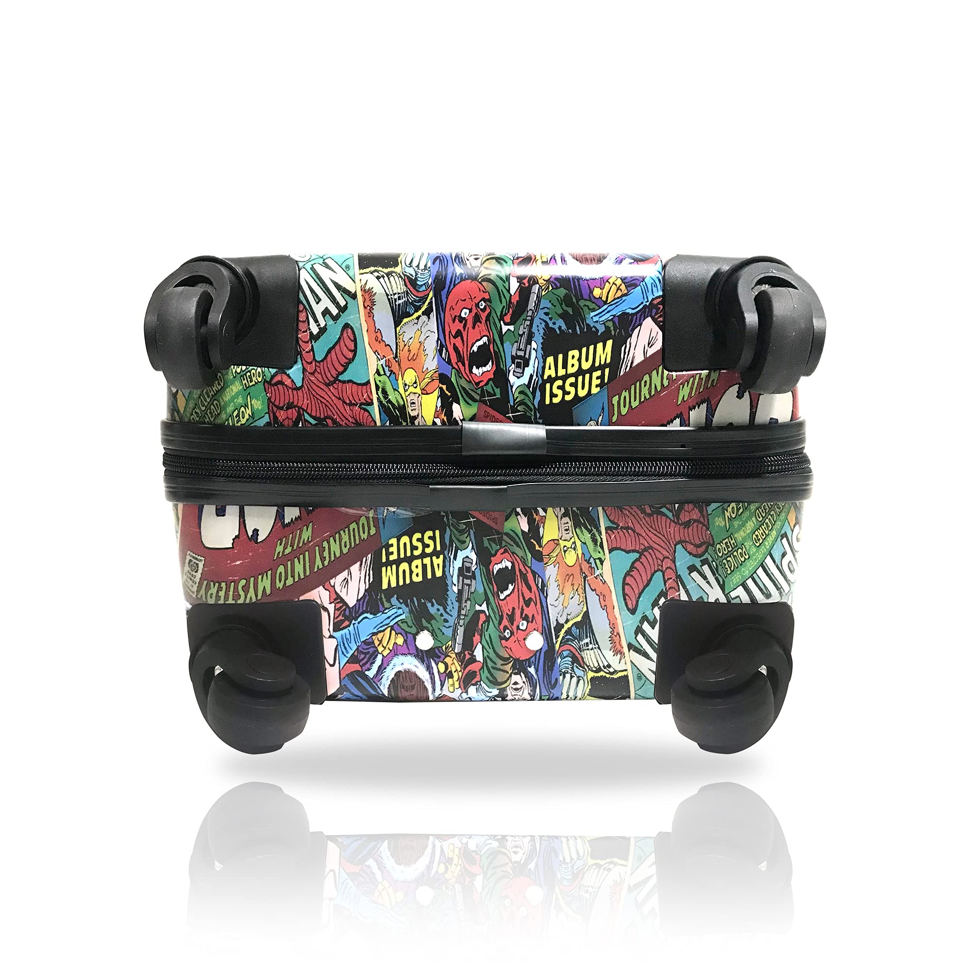 Fast Forward Marvel Comic Heroes Hard-Sided Tween Spinner Luggage 20 Inches Carry-On Travel Trolley Rolling Suitcase for Kids