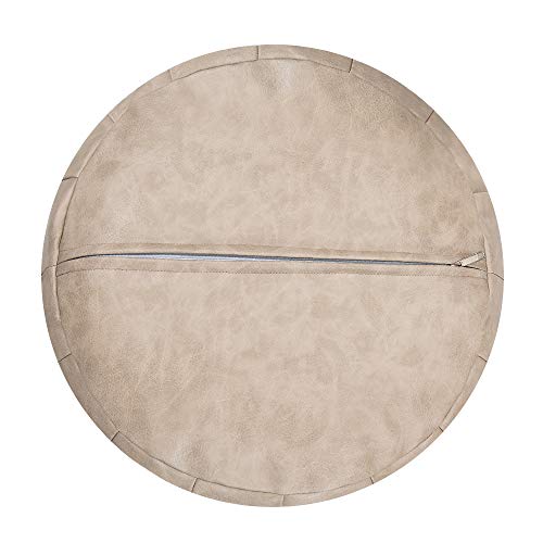 ROTOT Unstuffed Pouf Cover, Ottoman, Bean Bag Chair, Foot Stool, Foot Rest, Storage Solution or Wedding (Empty & New) (Mushroom)